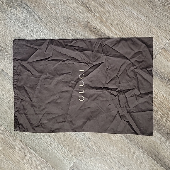 Gucci | Bags | Gucci Dustbag Brown Rectangle 245 X 65 Drawstring Cotton ...